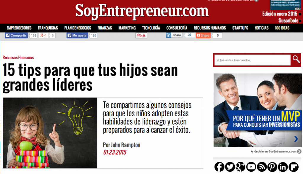 15 tips para que tus hijos sean grandes líderes – Meet John Rampton ...